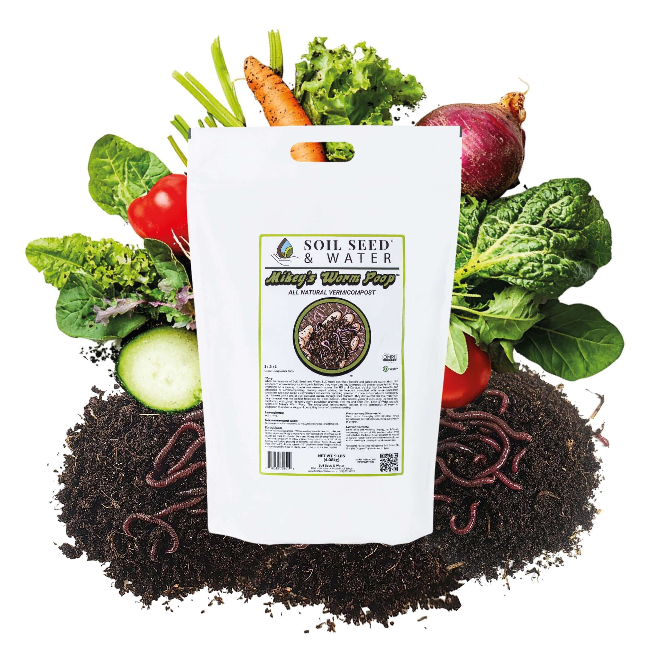 Mikey's Worm Poop Organic Dairy Vermicompost Worm Castings – Soil Seed ...